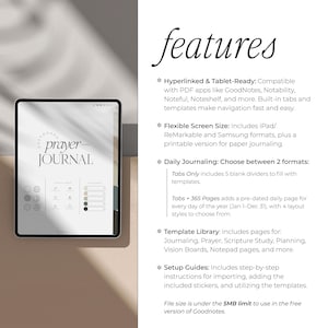 Bible Prayer Journal | Digital Hyperlinked PDF for Ipad, Samsung ...