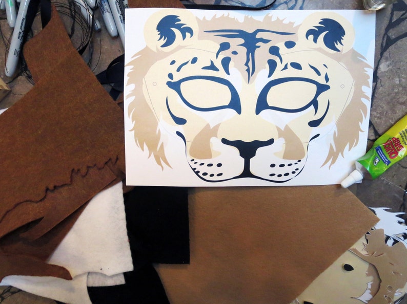 Felt Liger Mask (digital File) | Cosplay Pattern | Create Your Own ...