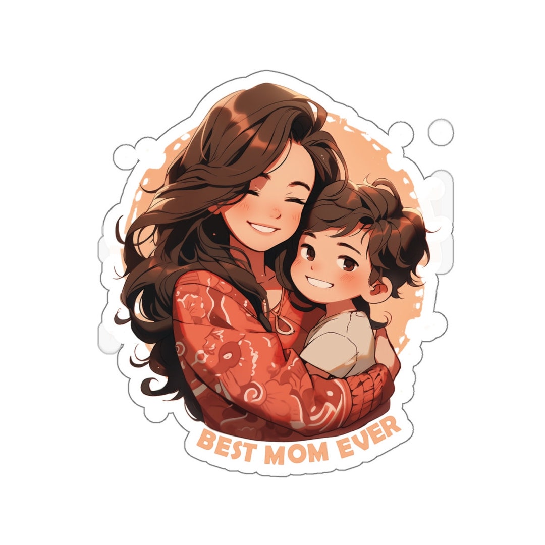 Mom and Son Stickers printify - Etsy