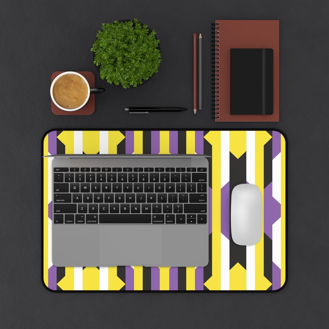 Nonbinary Pride Desk Mat: Abstract Gradient LGBTQ+ Desk Decor - Etsy