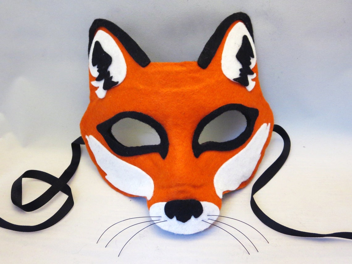 Felt Fox Mask Pattern Digital Download DIY Cosplay Template - Etsy ...