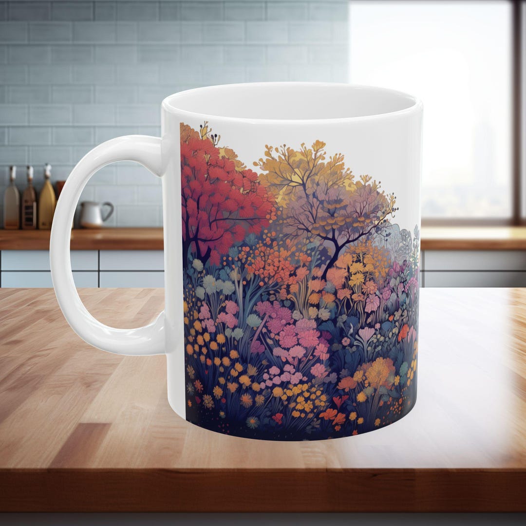 Enchanted Forest Ceramic Coffee Mug: Whimsigoth Light Academia - Etsy