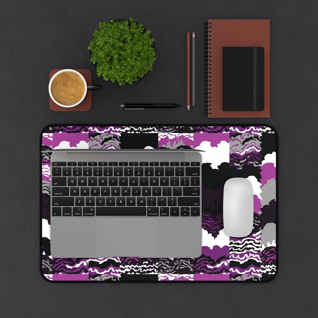 Asexual Flag Gradient Colored Desk Mat | Aesthetic PC Accessory ...