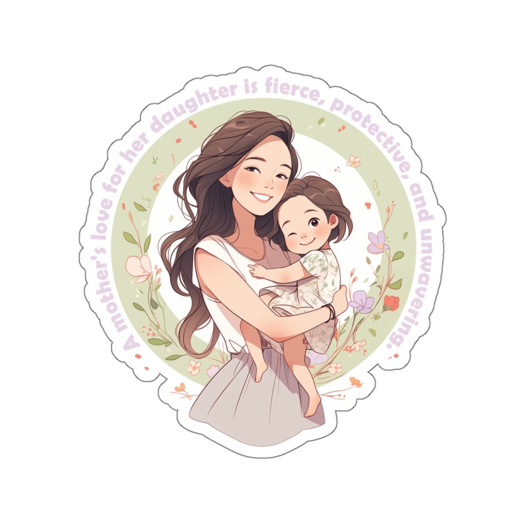 Mom and Daughter Stickers printify - Etsy