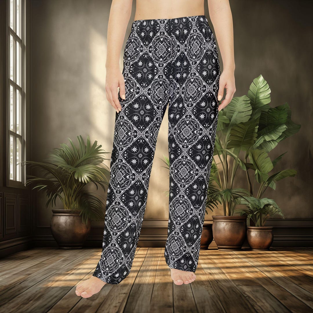 Gnosticism Pattern Pants | Mystical Abstract Motifs | Stretchy, Comfy ...