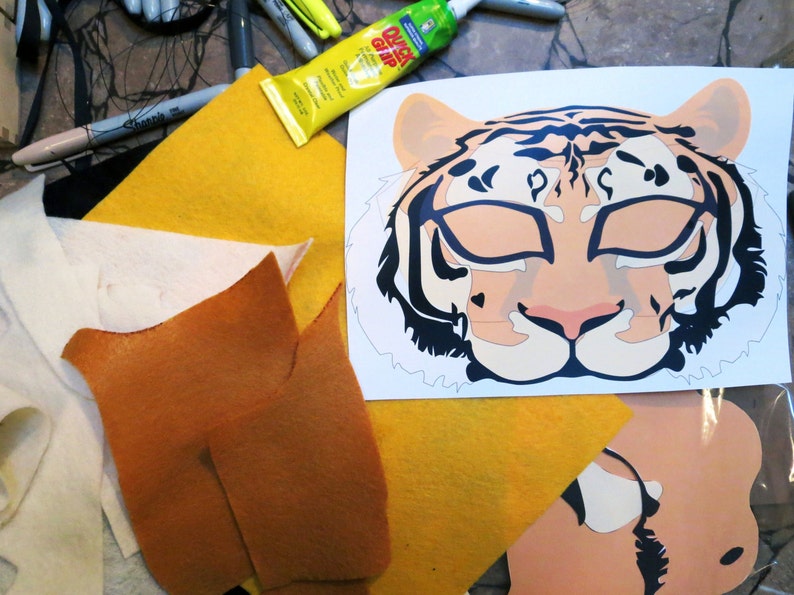 Felt Tiger Mask (digital File) | Cosplay Pattern | Create Your Own ...