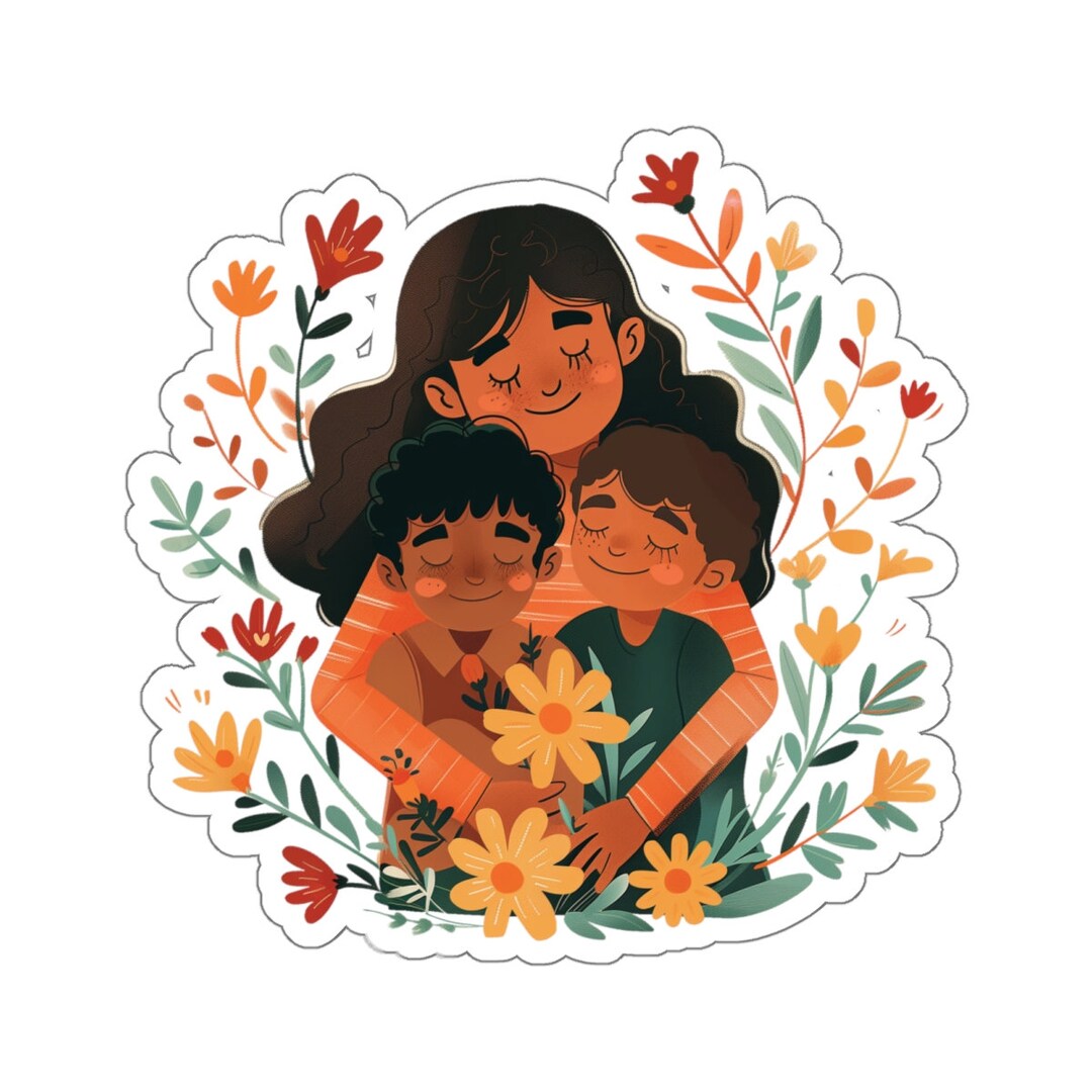 Mother and Sons Stickers printify - Etsy