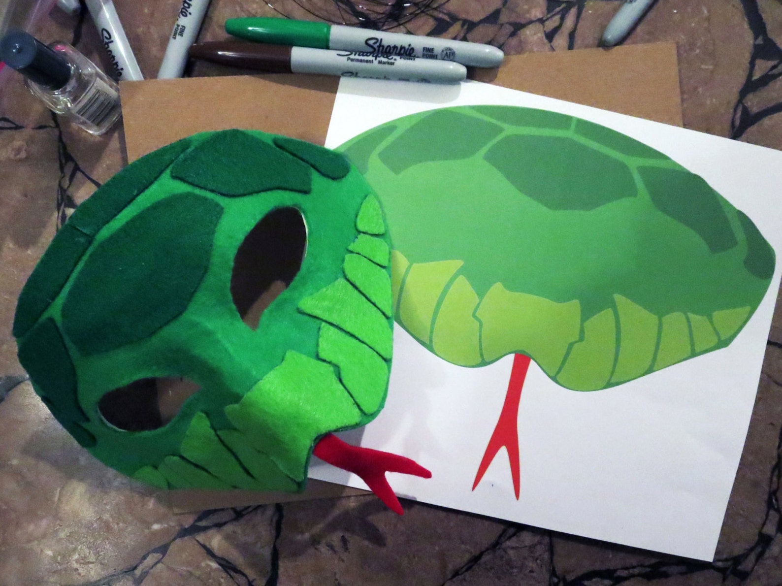 Felt Snake Mask (digital File) | Cosplay Pattern | Create Your Own ...
