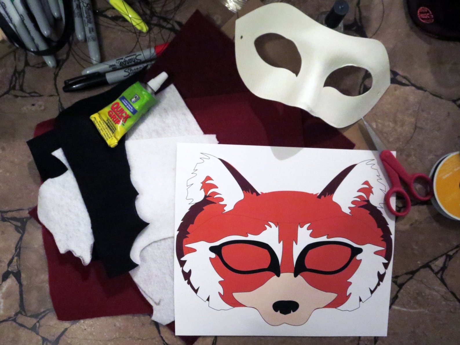 Felt Red Panda Mask (digital File) | Cosplay Pattern | Create Your Own ...