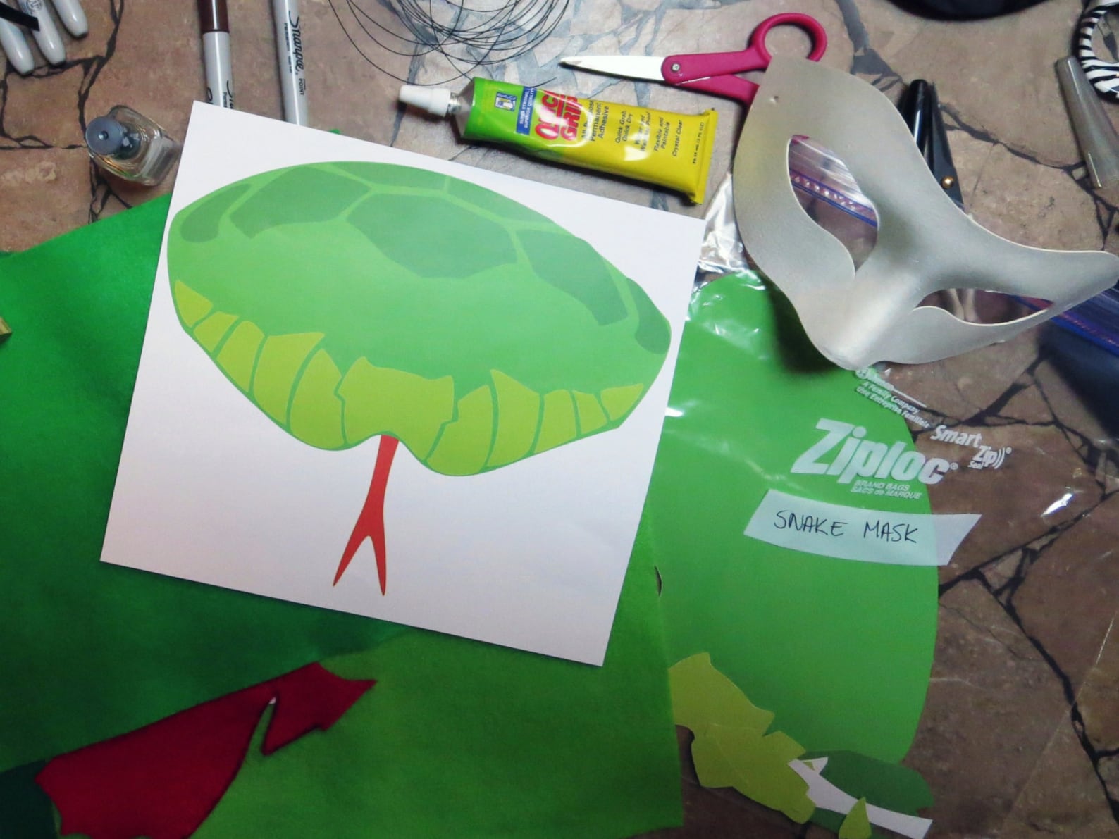 Felt Snake Mask Pattern Digital Download DIY Cosplay Template - Etsy