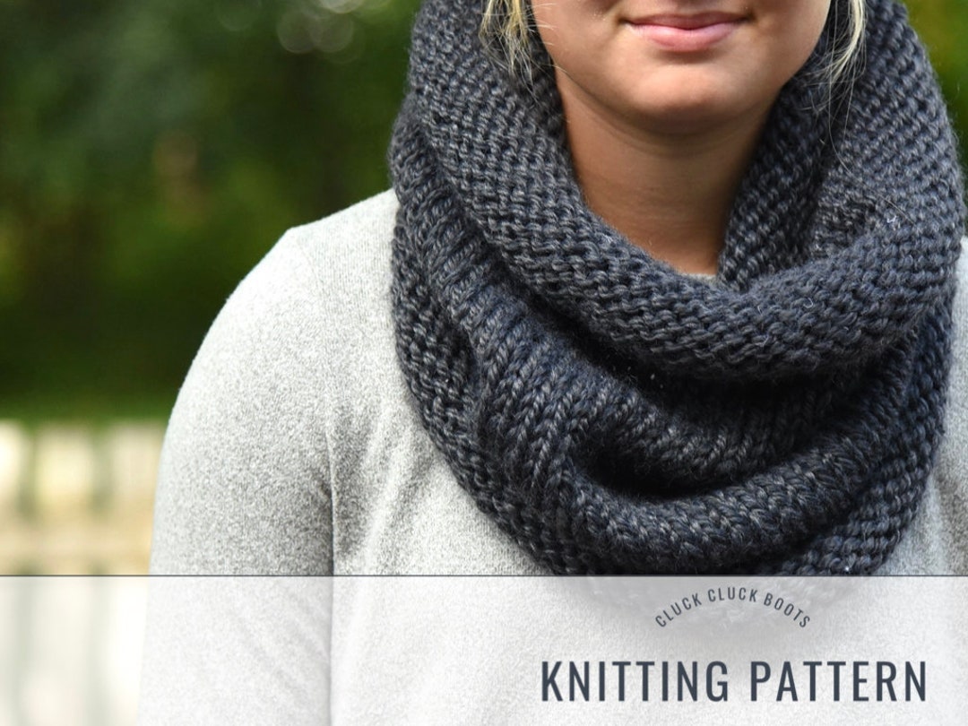 ESSENTIAL Chunky Cowl Knitting PATTERN Chunky Knit Quick Knit Cowl ...