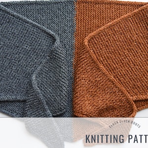 ROWAN Two Color Scarf Knitting PATTERN | Knit Shawl | Beginner Scarf ...