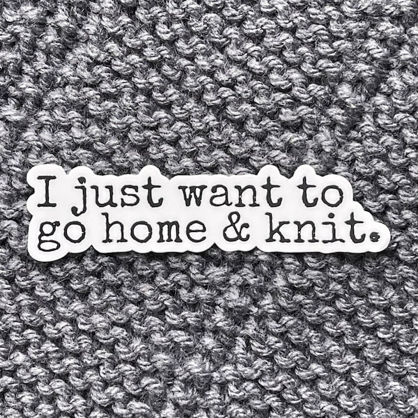 Knitting Vinyl Decal - Etsy
