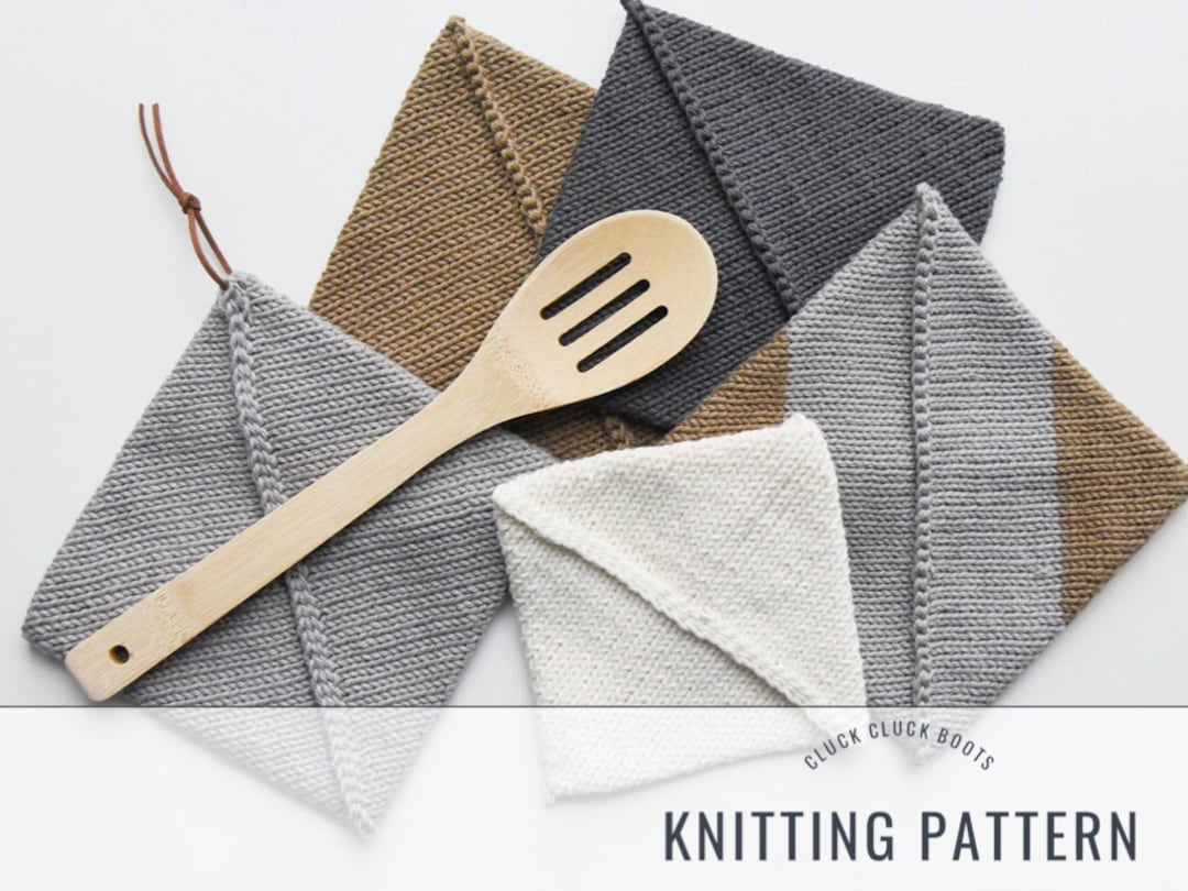 CYCENE Double Thick Potholders Knitting PATTERN | Includes Three Sizes ...