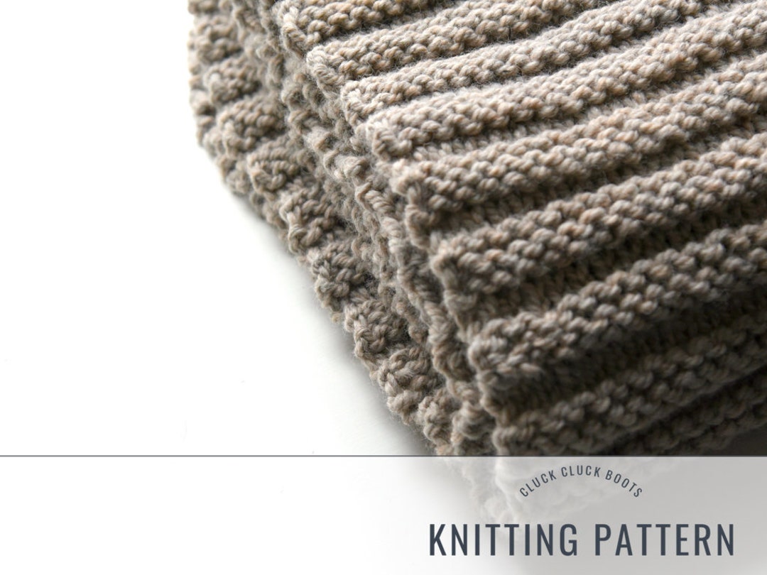 SUTTON Chunky Knit Blanket PATTERN | Throw Blanket | Afghan Blanket ...