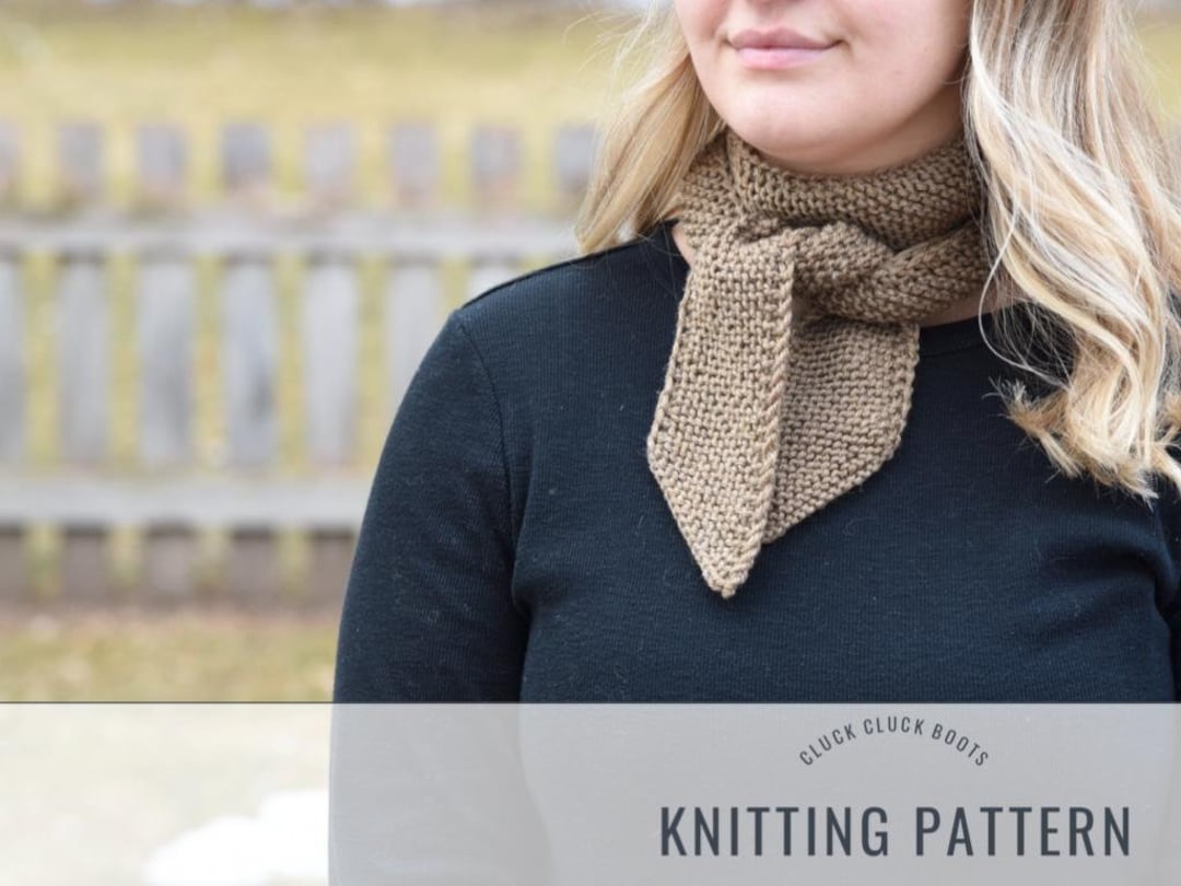 MARLOWE MINI Neck Scarf Knitting PATTERN | Bias Reversible Scarf | Mini ...