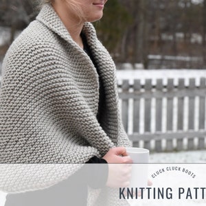 KITTRICK Blanket Wrap Knitting PATTERN | Knit Shawl | Easy Wrap ...