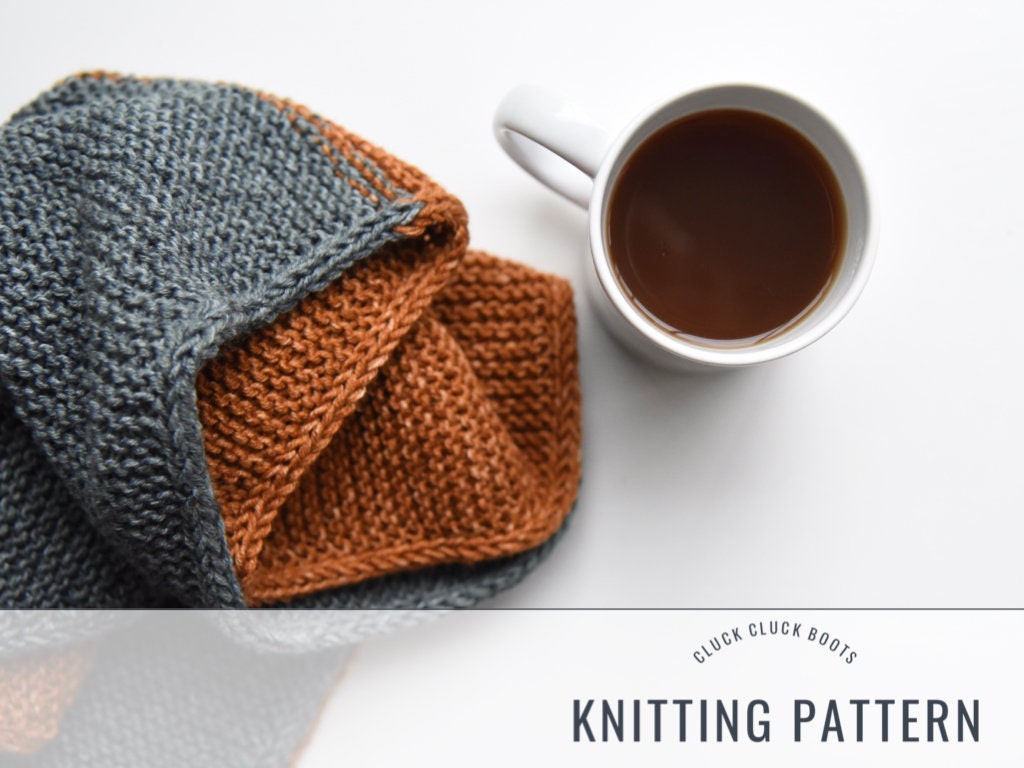 ROWAN Two Color Scarf Knitting PATTERN | Knit Shawl | Beginner Scarf ...