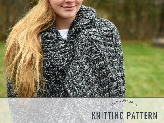 Winter Grille Chunky Knit Blanket PATTERN // Chunky Throw // | Etsy