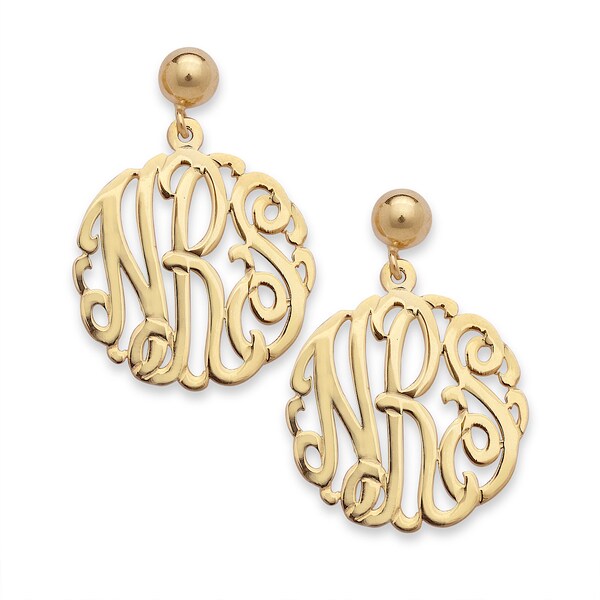 Monogram Earrings - Etsy