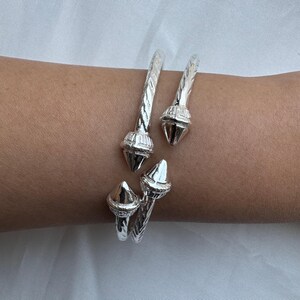 Elegant Pointed Ends .925 Sterling Silver West Indian Bangles, 1 Pair ...