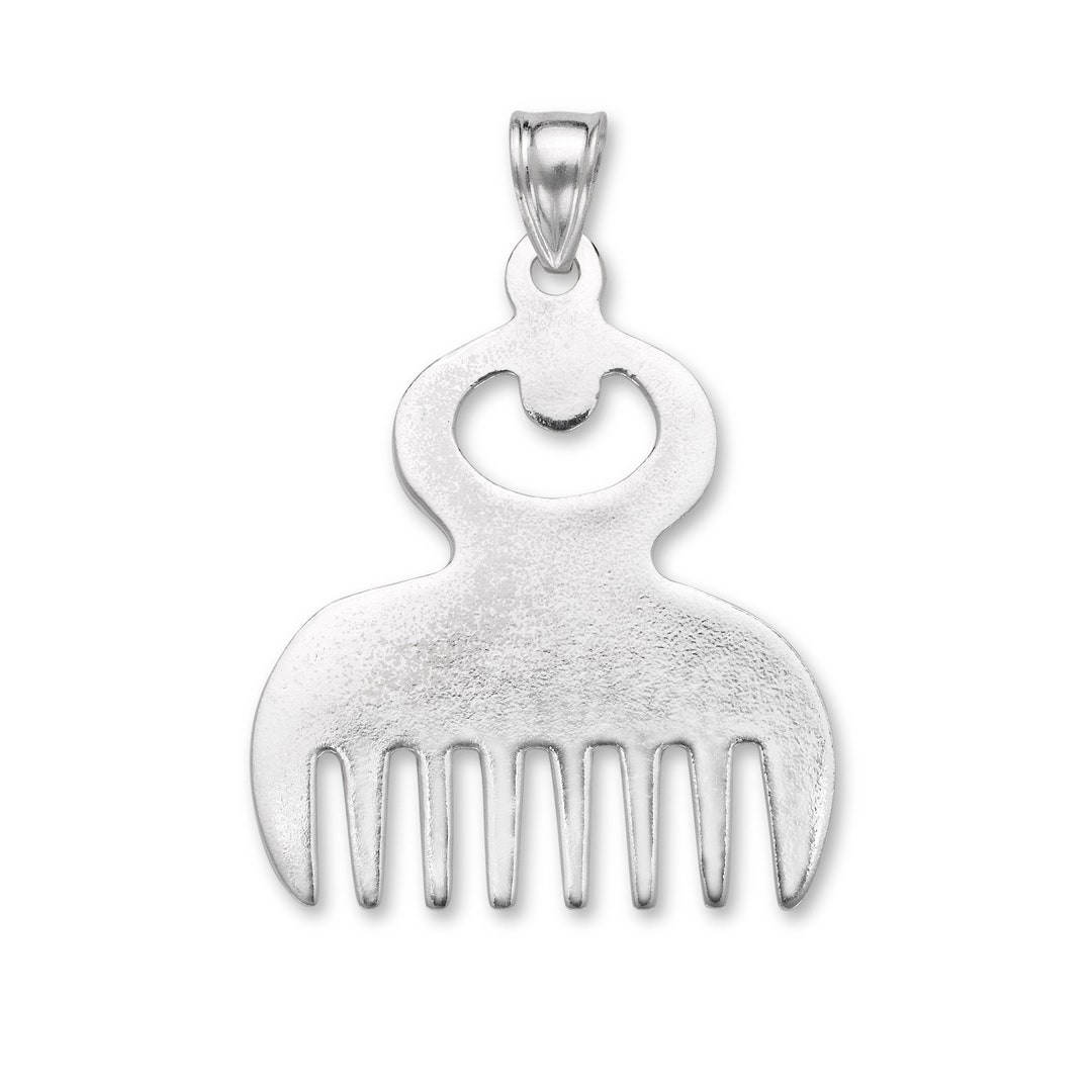 African Comb Pendant / Duafe Pendant / Adinkra Symbol Afrocentric ...