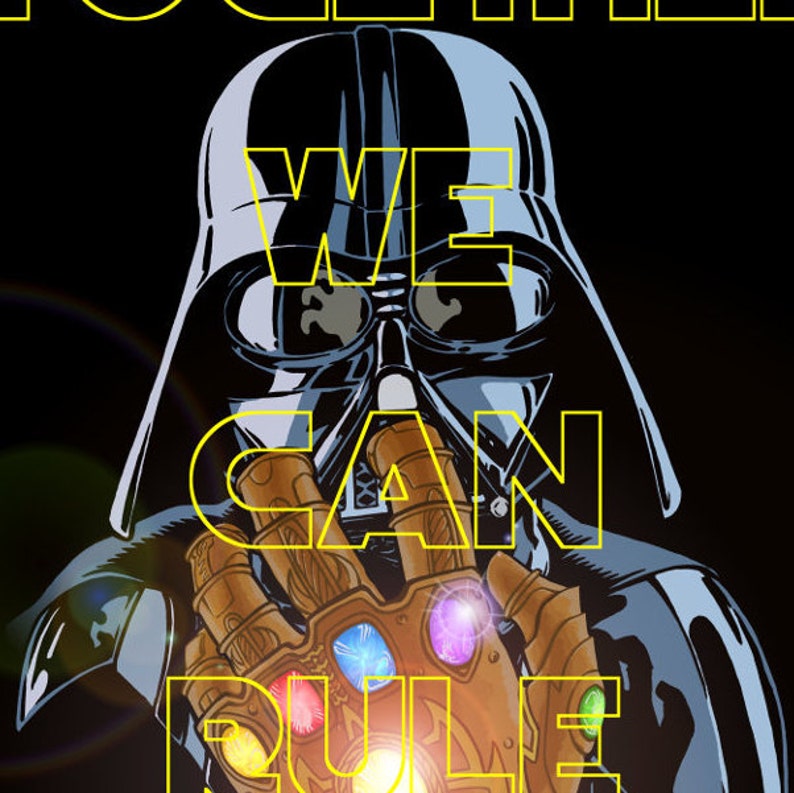 Darth Vader Wears the Infinity Gauntlet 11 X 17 Print - Etsy Israel