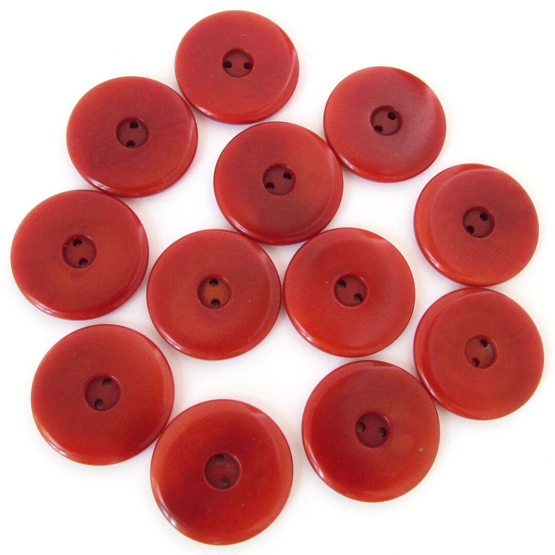 Tagua Polished Two Hole Button, a 1 Inch Natural Closure Dyed in a ...
