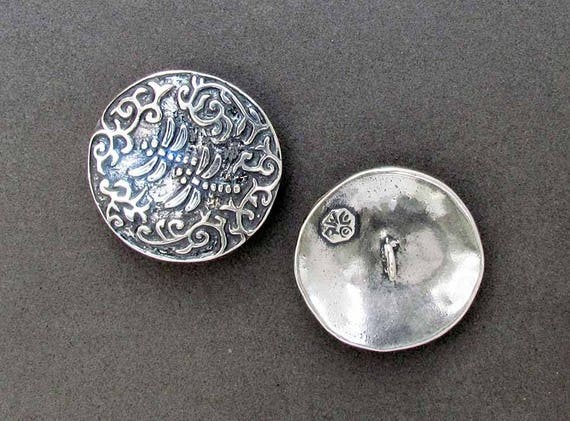 Sterling Silver 1 Inch Button Dragonflies Knitting Jewelry | Etsy