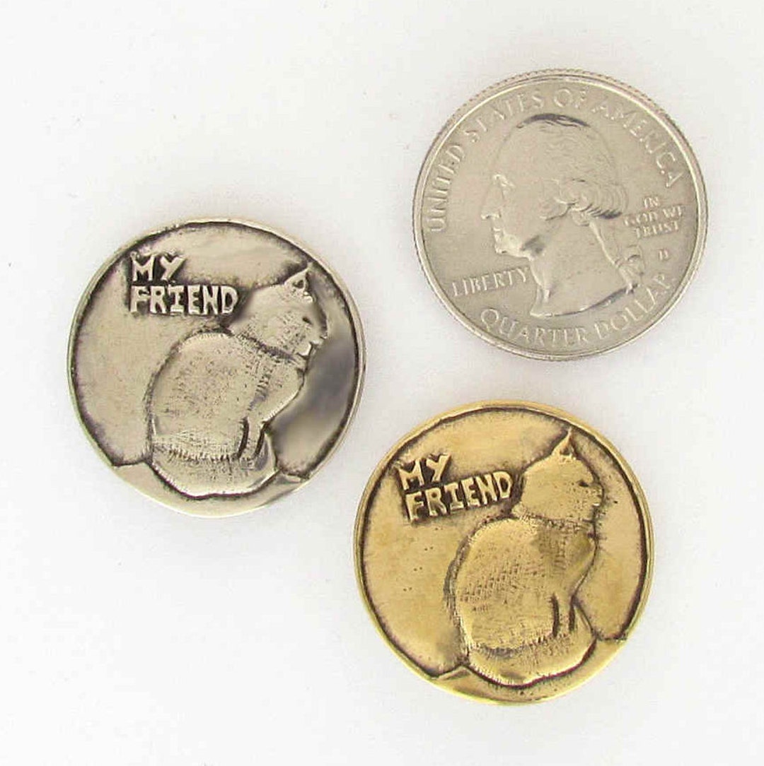 Cat Design Shank Button, 1 Inch, Jewelry Making, Collectible ...