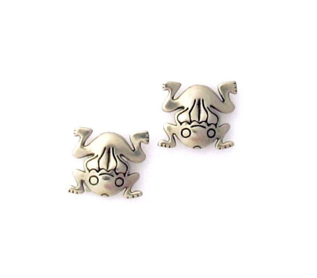 Frog Design Metal Button, an Original Shank Embellishment Decorated and ...