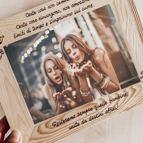 Best Friend Gift Frame Photo Frame With Dedication Custom | Etsy