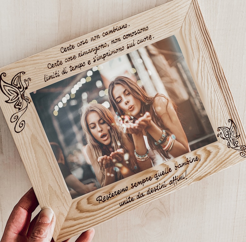 Best Friend Gift Frame Photo Frame With Dedication Custom | Etsy