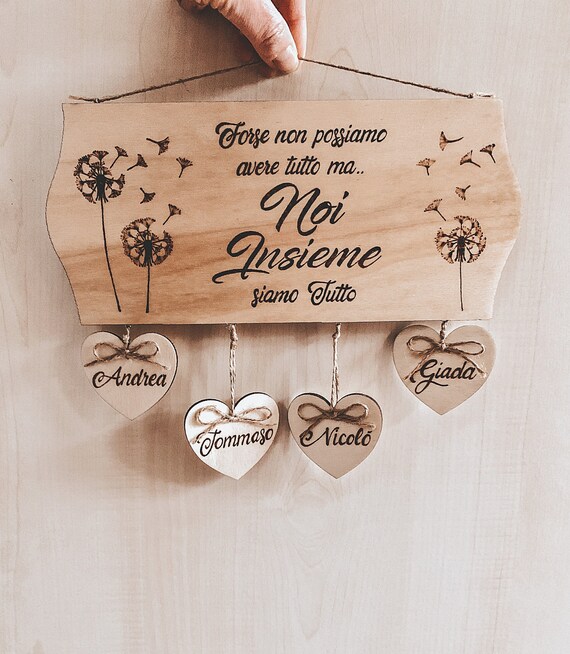 Family Sign With Names Wood Family Sign Custom Family Wall | Etsy