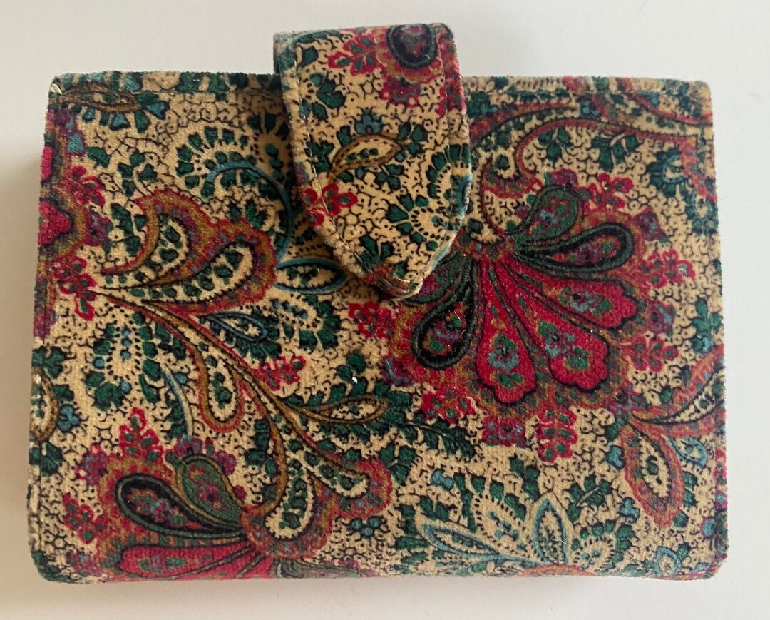 VELOUR Wallet BARONET Paisley Pattern Teal Raspberry Pink Red Green ...