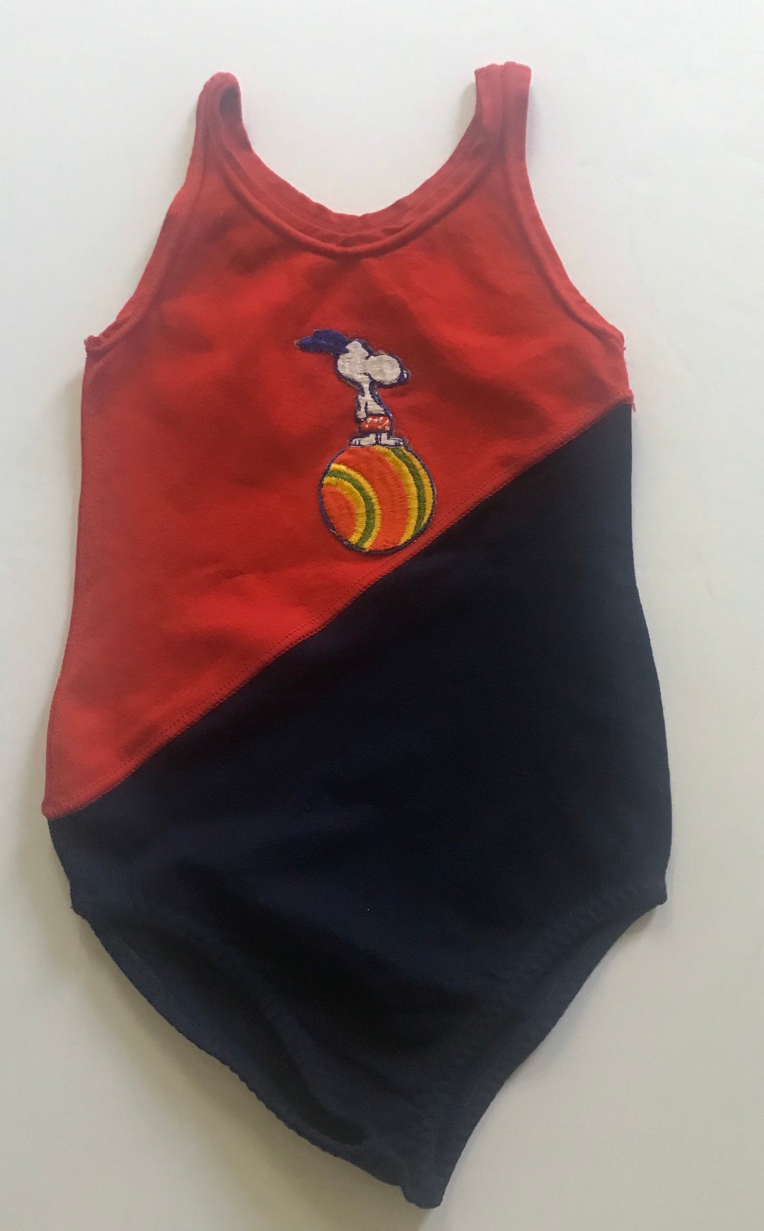 GIRL‘S Bathing Gymnastics Suit Blue Red SNOOPY Vintage Kids’ Sport - Etsy
