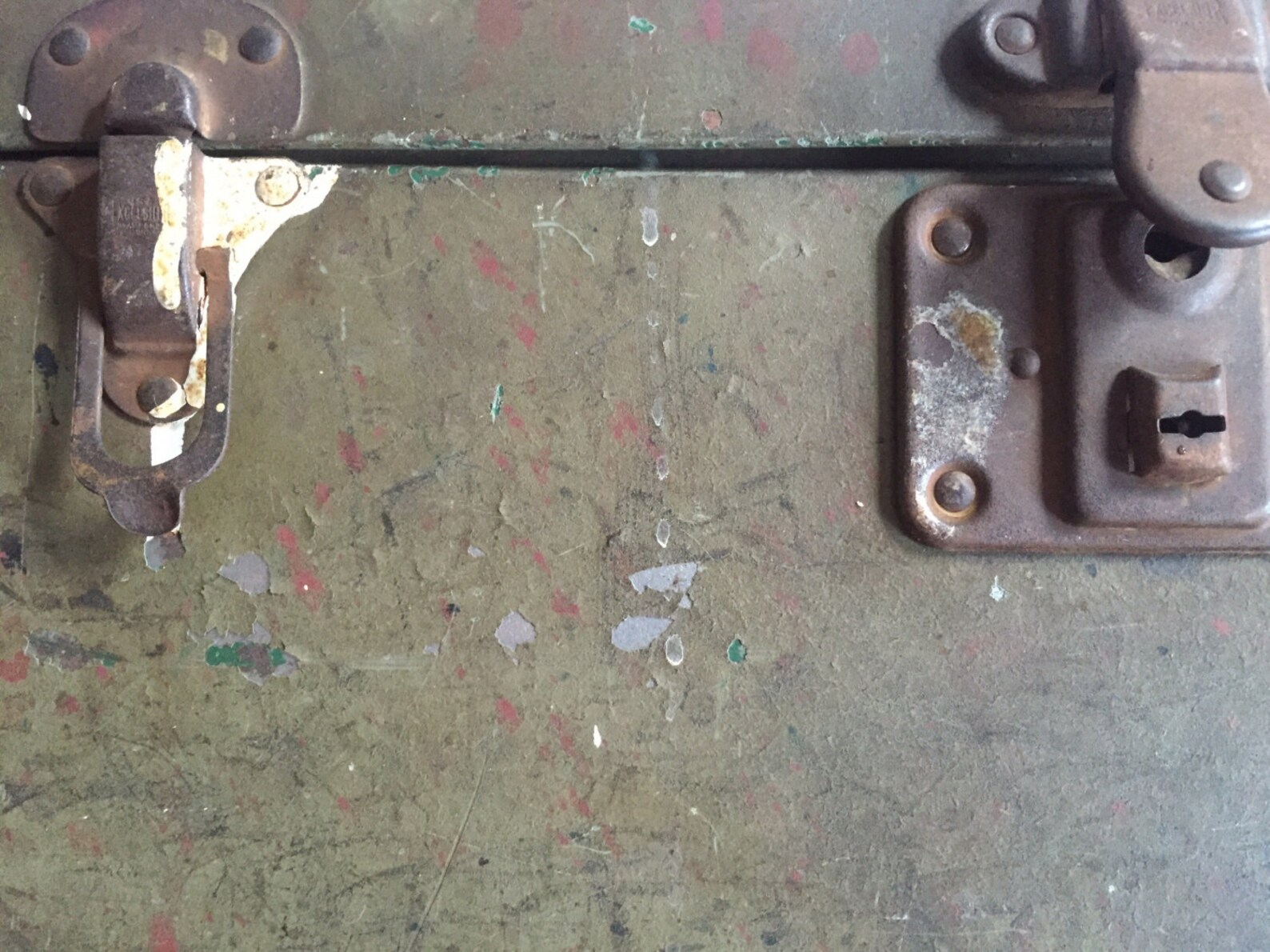 METAL Tool Box Army Green USA Excelsior Stamford Conn - Etsy