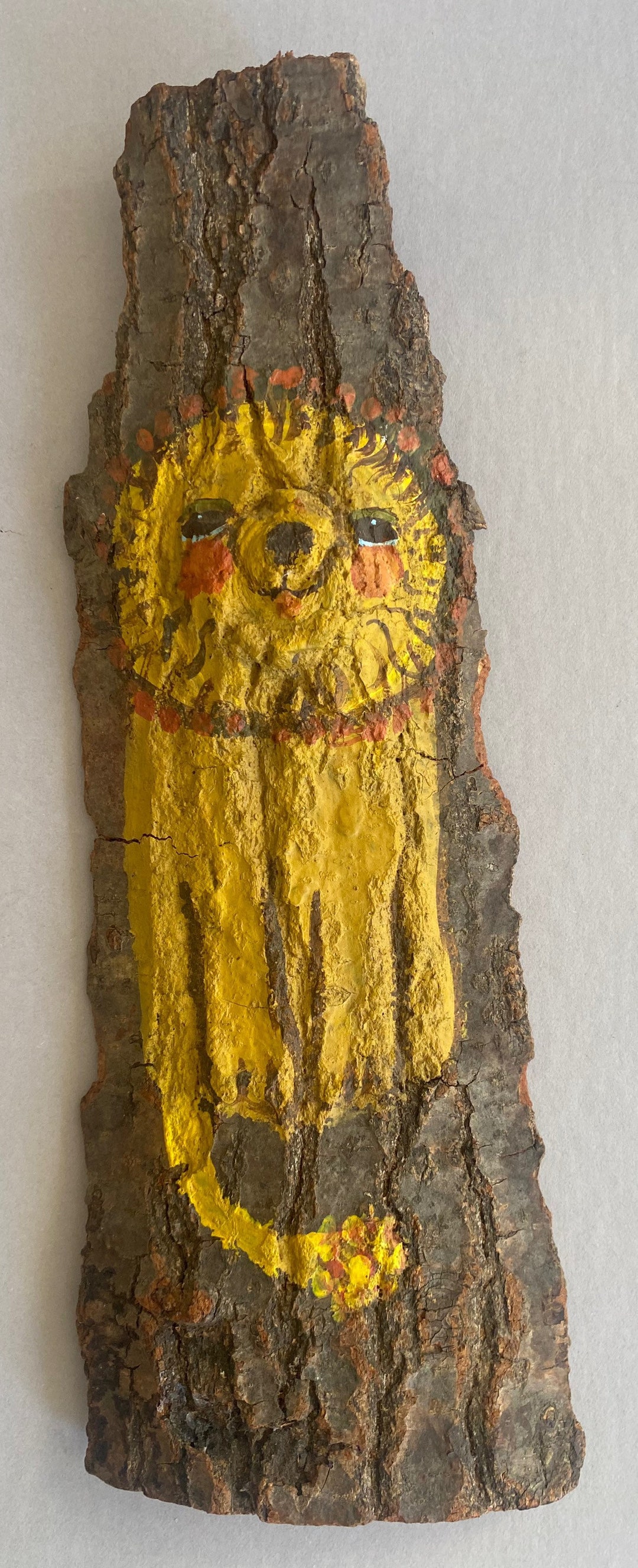 LION Folk Art Lion Tree Bark Farmhouse Decor Vintage - Etsy