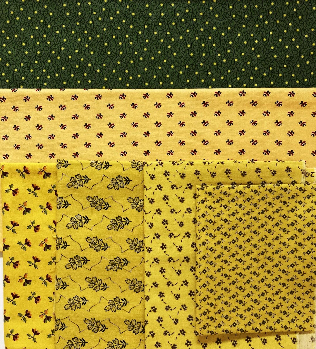 Colonies Chrome Yellow and Poison Green Fabric Reproduction Fabric ...