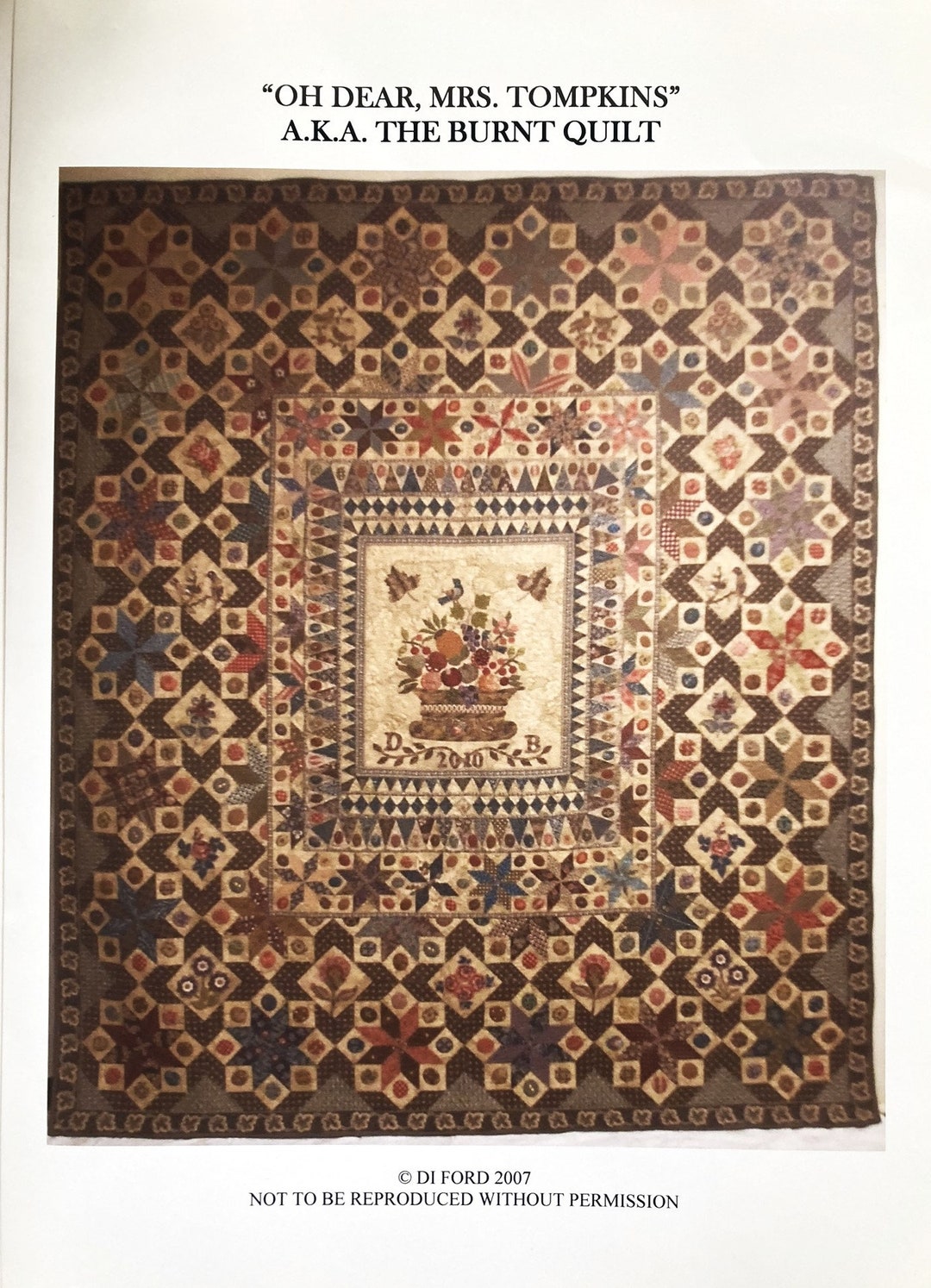 Oh Dear, Mrs. Tompkins - A.K.A. the Burnt Quilt - Etsy