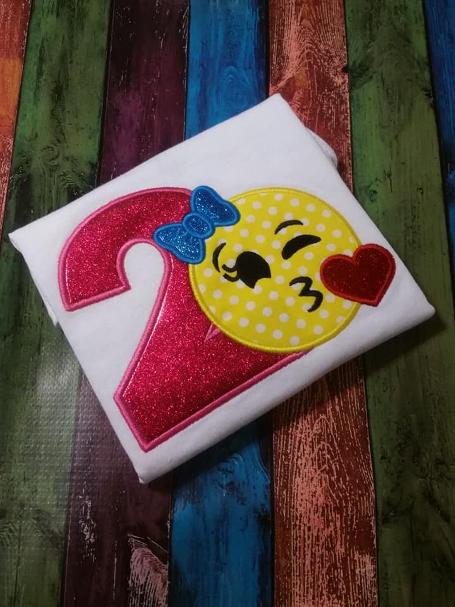 Kissy Face Emoji Birthday Shirt Child's Birthday T-shirt - Etsy