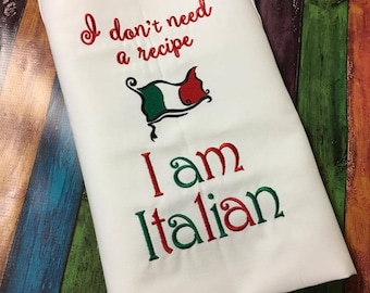 Italy Flag Theme Apron Italian Culture Italian Heritage - Etsy