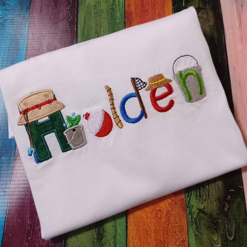 Fishing Monogram - Etsy