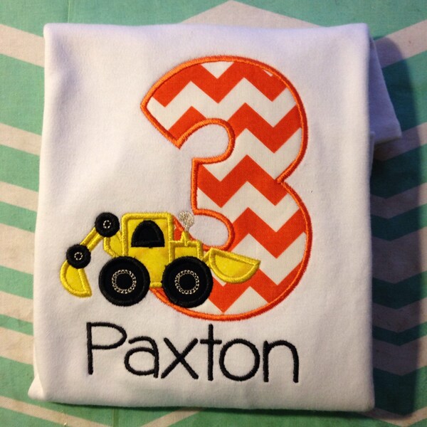 Backhoe Applique - Etsy