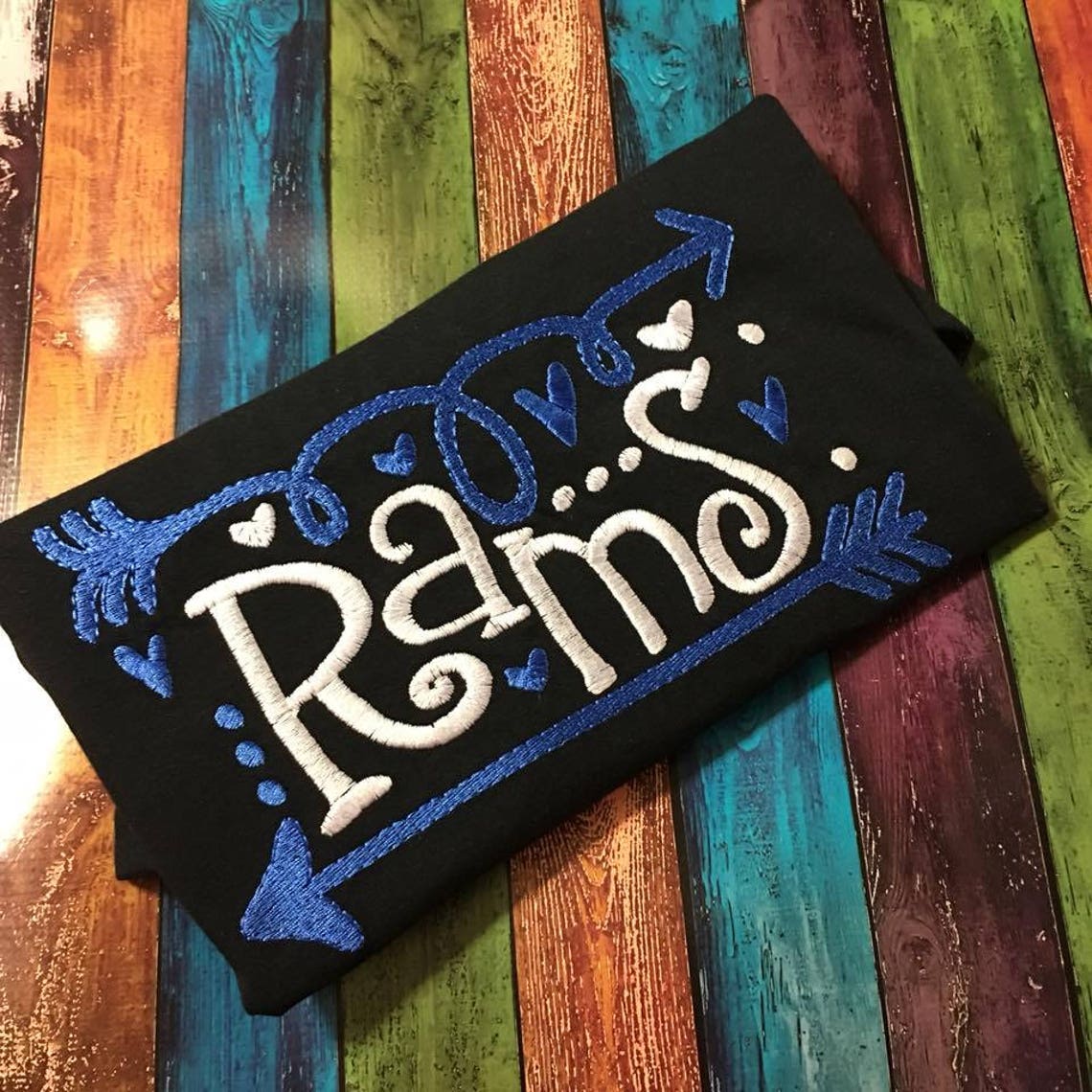 Embroidery Rams Spirit T-shirt Rams School Shirt Rams Mascot | Etsy