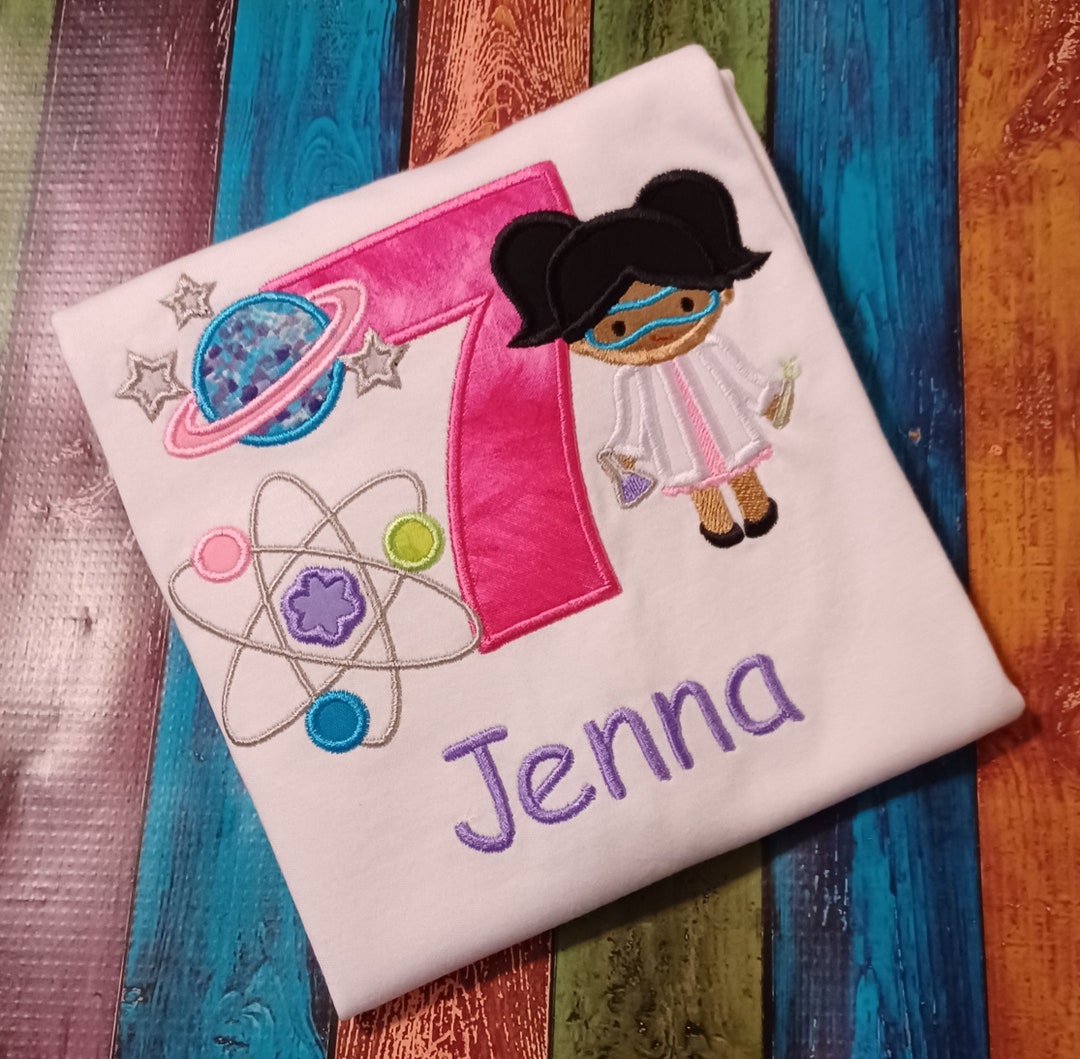Science Birthday Party Shirt. Girl or Boy Scientist T-shirt. Machine ...