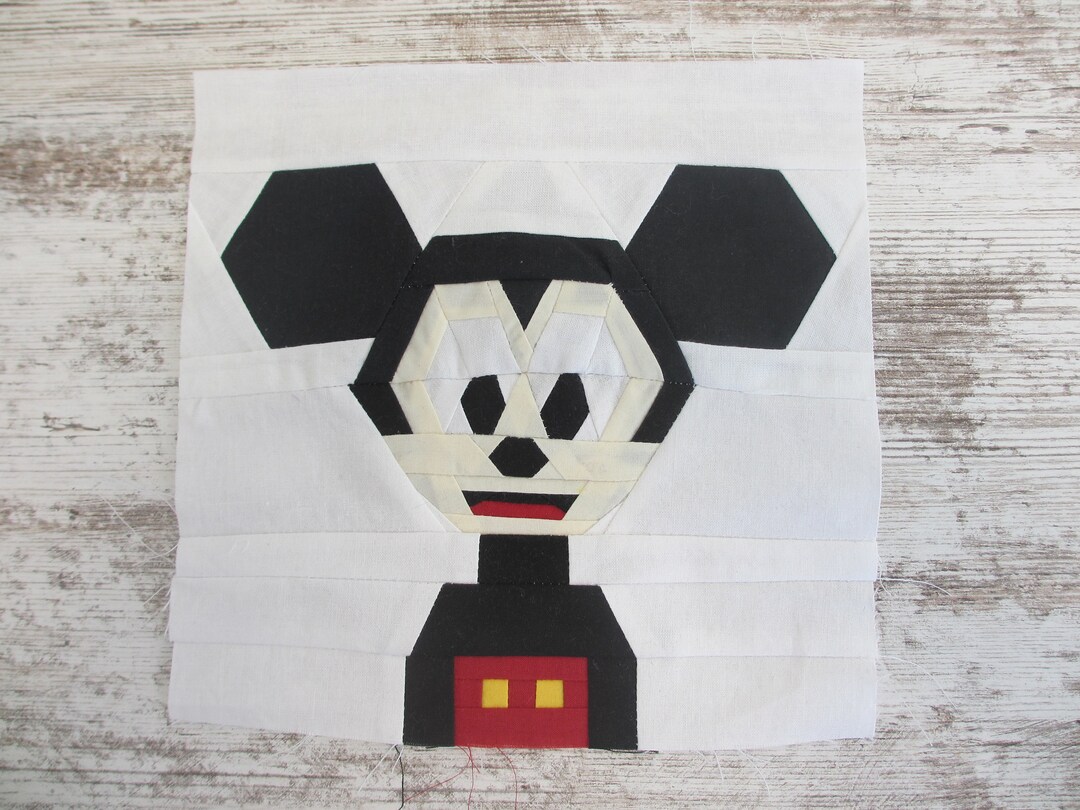 Mickey Mouse Foundation Paper Piecing Block - Etsy