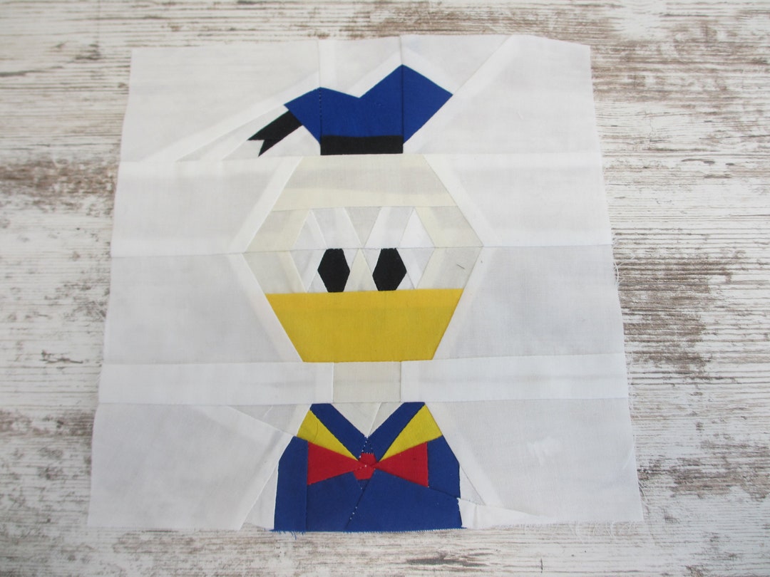 Donald Duck Foundation Paper Piecing Block - Etsy