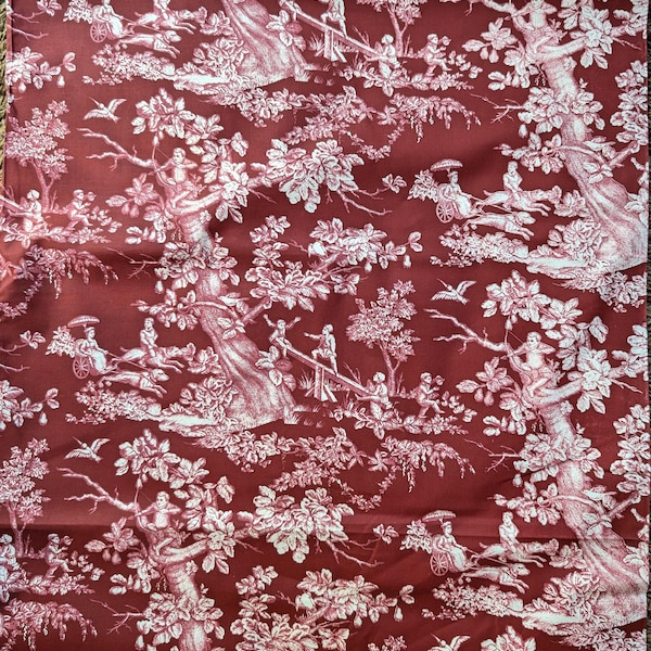 Red Toile Fabric - Etsy