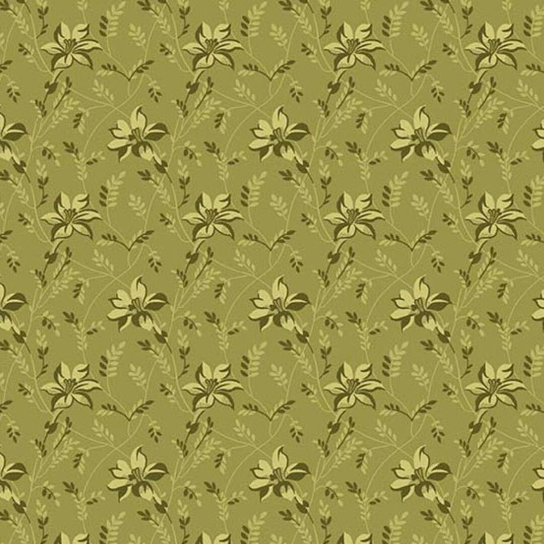 Sequoia 8753-G Foothills Green Buds and Vines by Edyta Sitar - Etsy